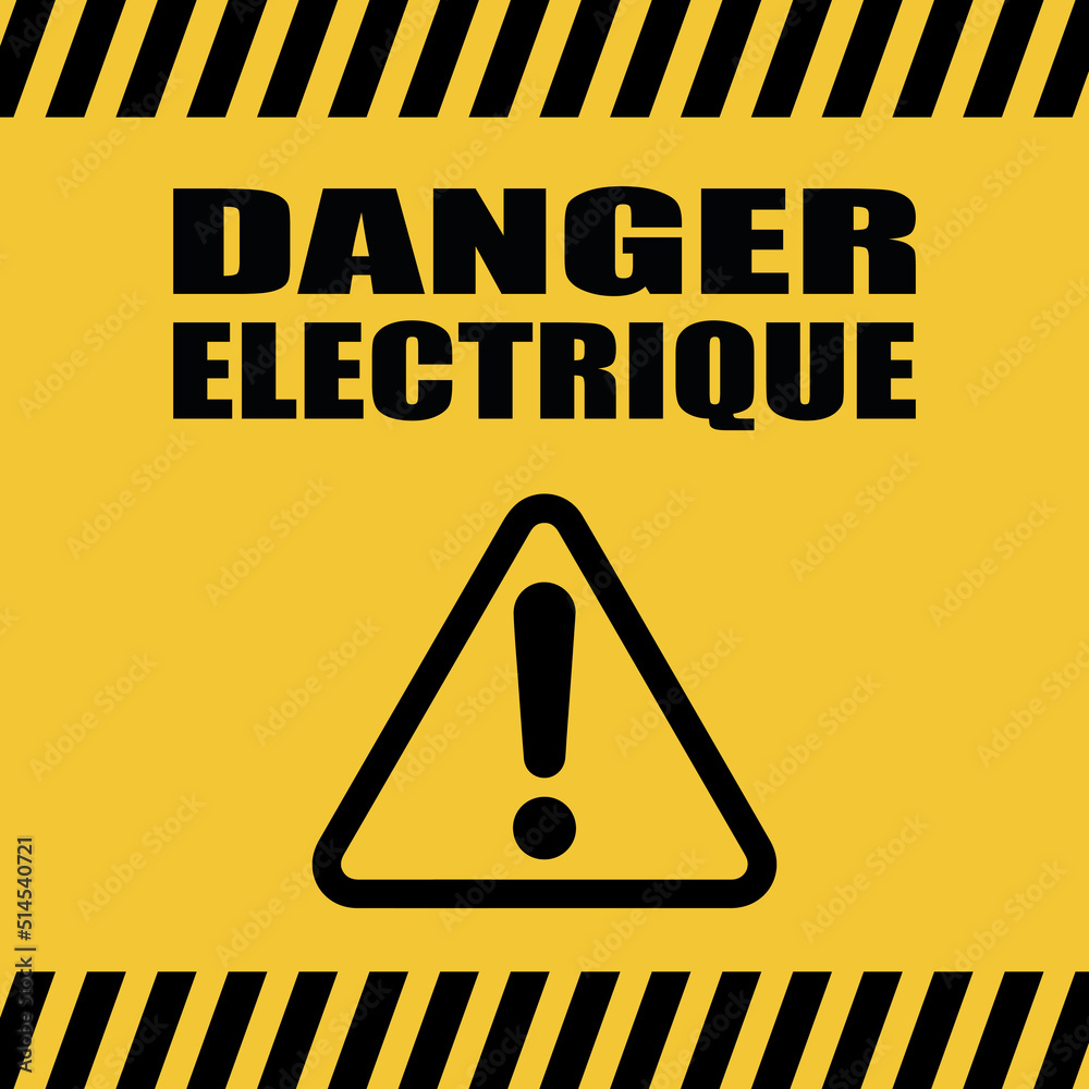 Logo danger électrique. Stock Vector | Adobe Stock