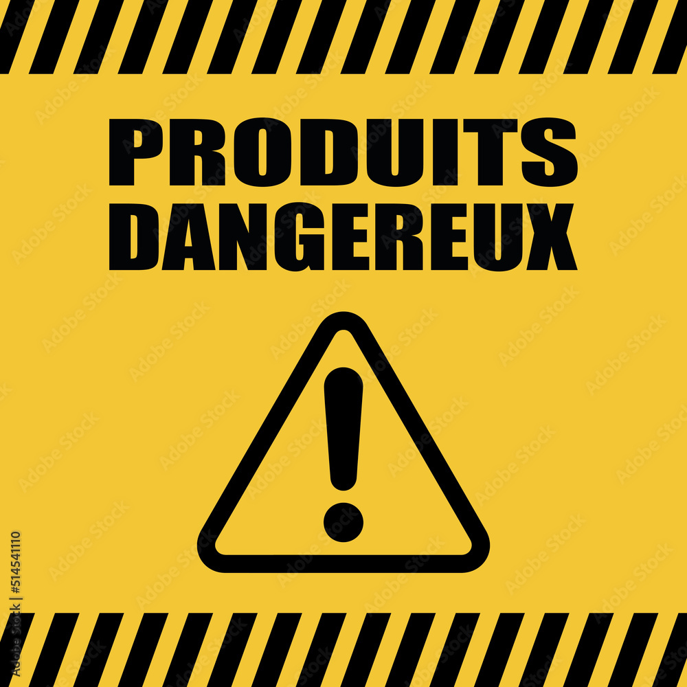 Logo produits dangereux. Stock Vector | Adobe Stock