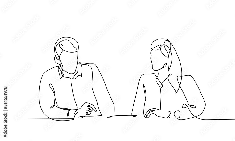 Group Of People Talking Drawing