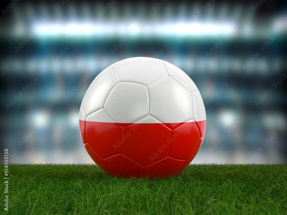 Soccer ball Poland flag Stock Photo | Adobe Stock