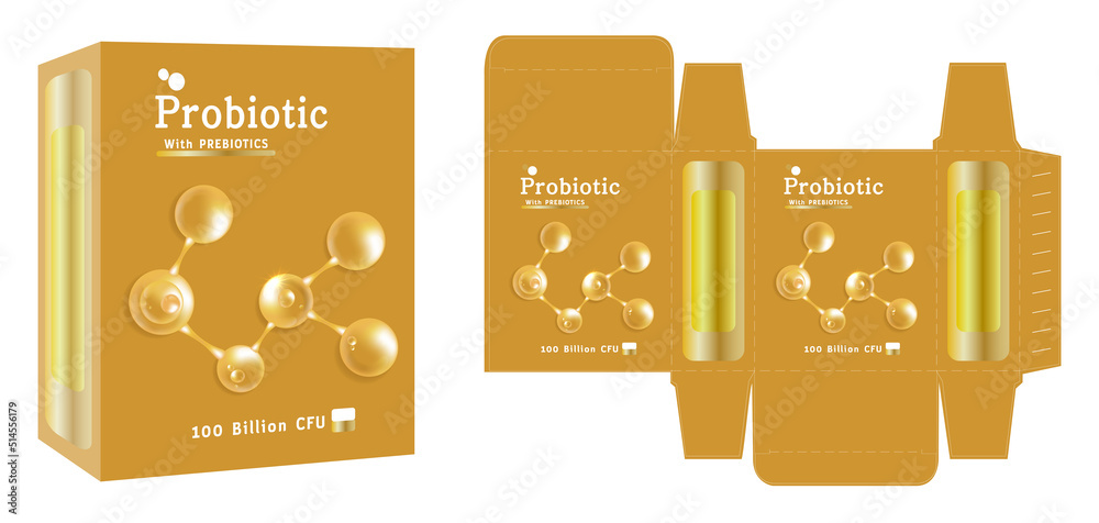 Packaging design, dietary supplement container, probiotic concept box ...