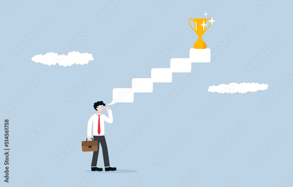 Vektorová grafika „Step-by-step thinking for success, systematic ...