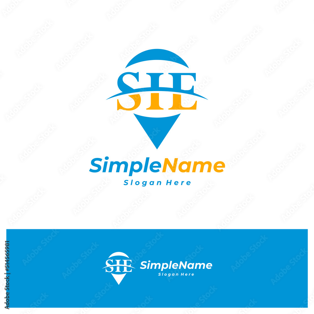 Letter S I E Logo Design Template. Initial SIE logo concept vector ...