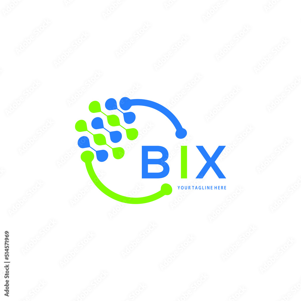 BIX logo design initial creative letter logo.BIX unique letter logo ...