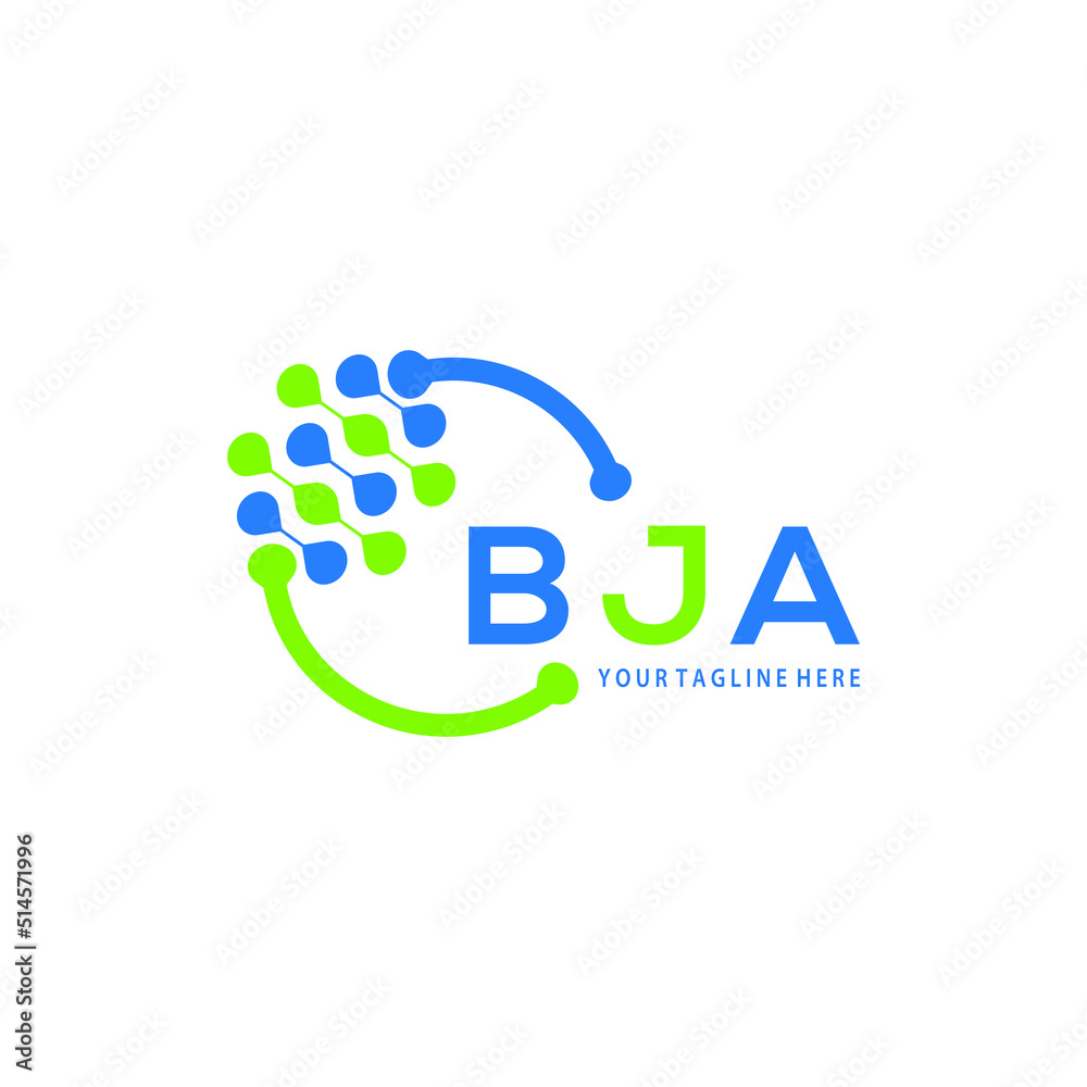 BJA logo design initial creative letter logo.BJA unique letter logo ...