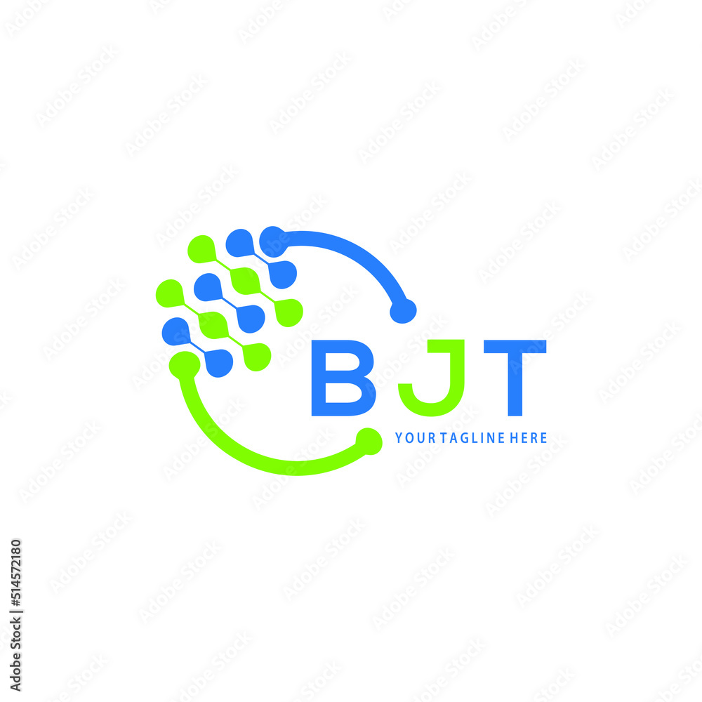BJT logo design initial creative letter logo.BJT unique letter logo ...