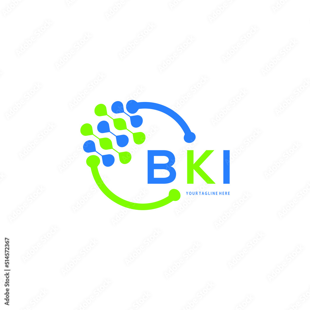 BKI logo design initial creative letter logo.BKI unique letter logo ...