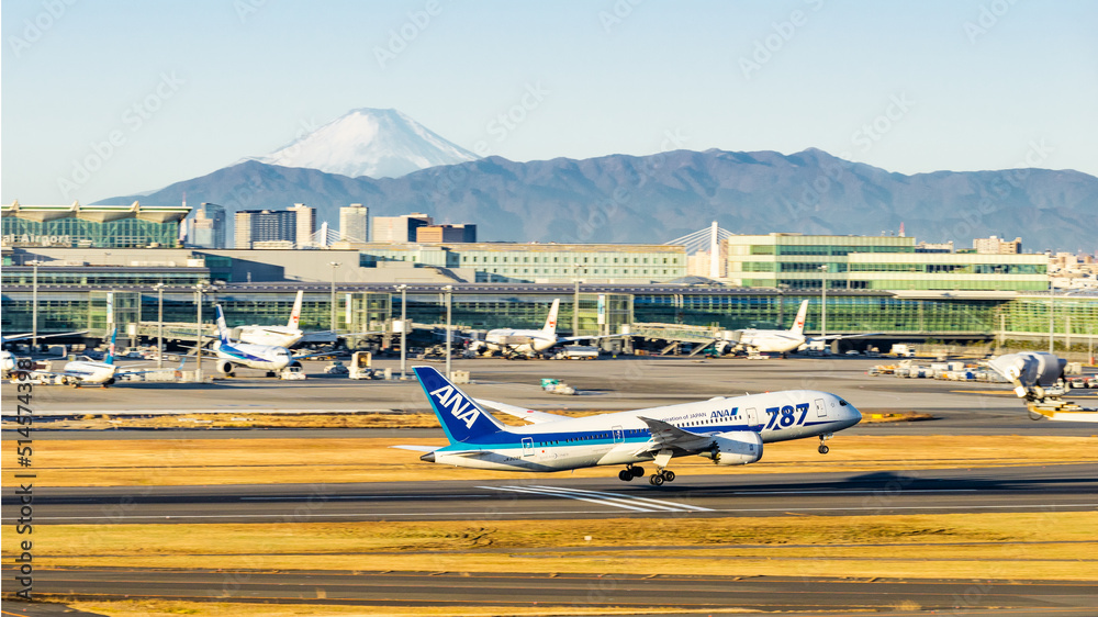 Foto de TOKYO, JAPAN - JAN 02, 2017 : All Nippon Airline Boeing 787 ...