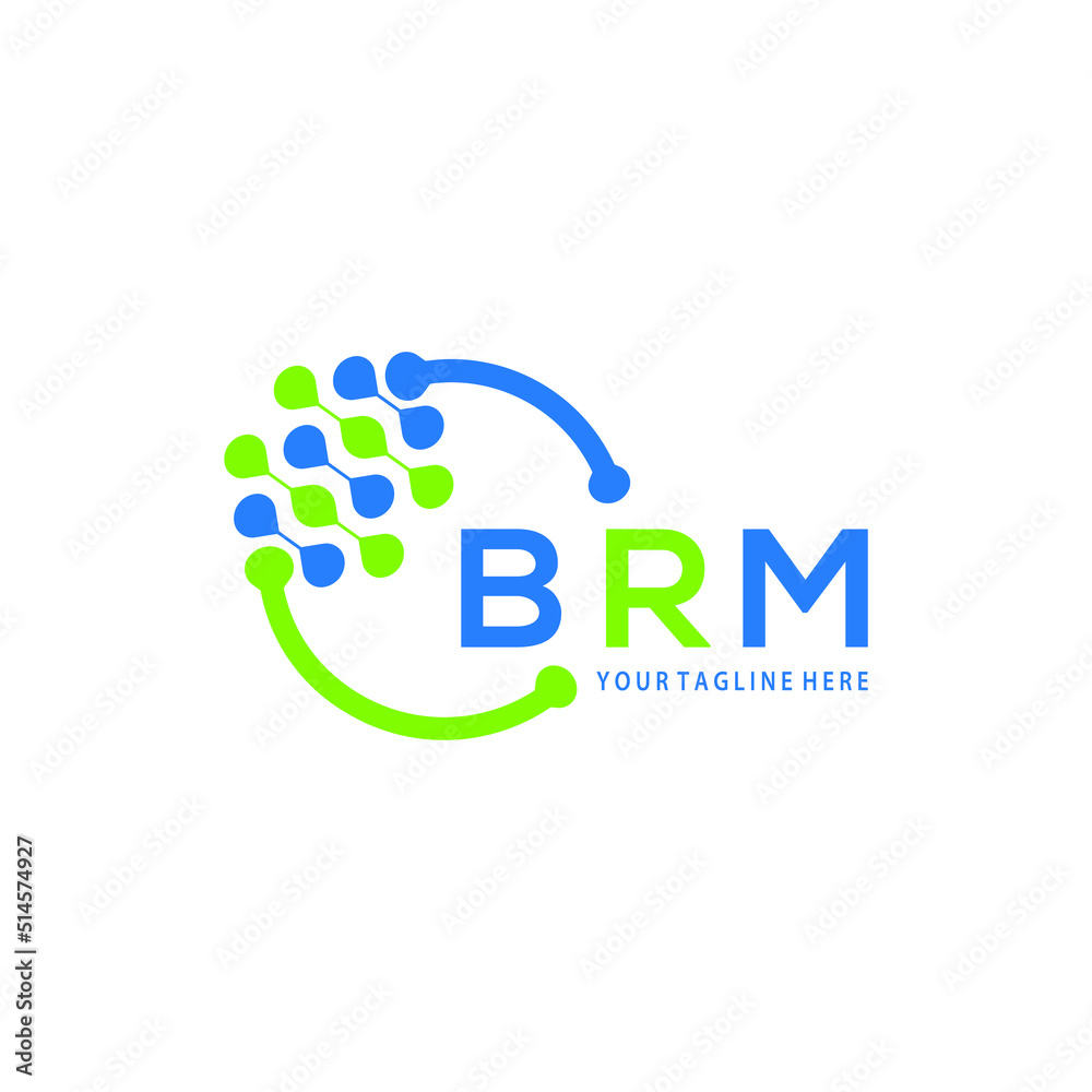 BRM logo design initial creative letter logo.BRM unique letter logo ...