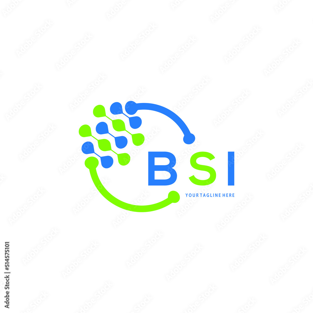 BSI logo design initial creative letter logo.BSI unique letter logo ...