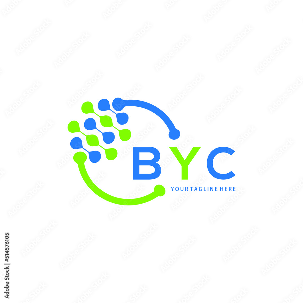 BYC logo design initial creative letter logo.BYC unique letter logo ...