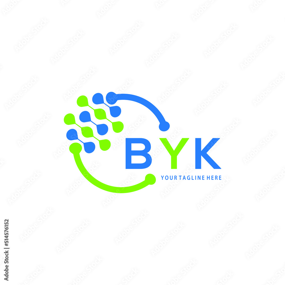 BYK logo design initial creative letter logo.BYK unique letter logo ...