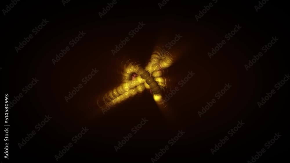 Abstract Background 3d Animation Shiny Futuristic Object Made Of