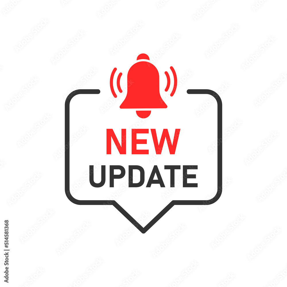Update software icon in flat style. System upgrade notification vector ...