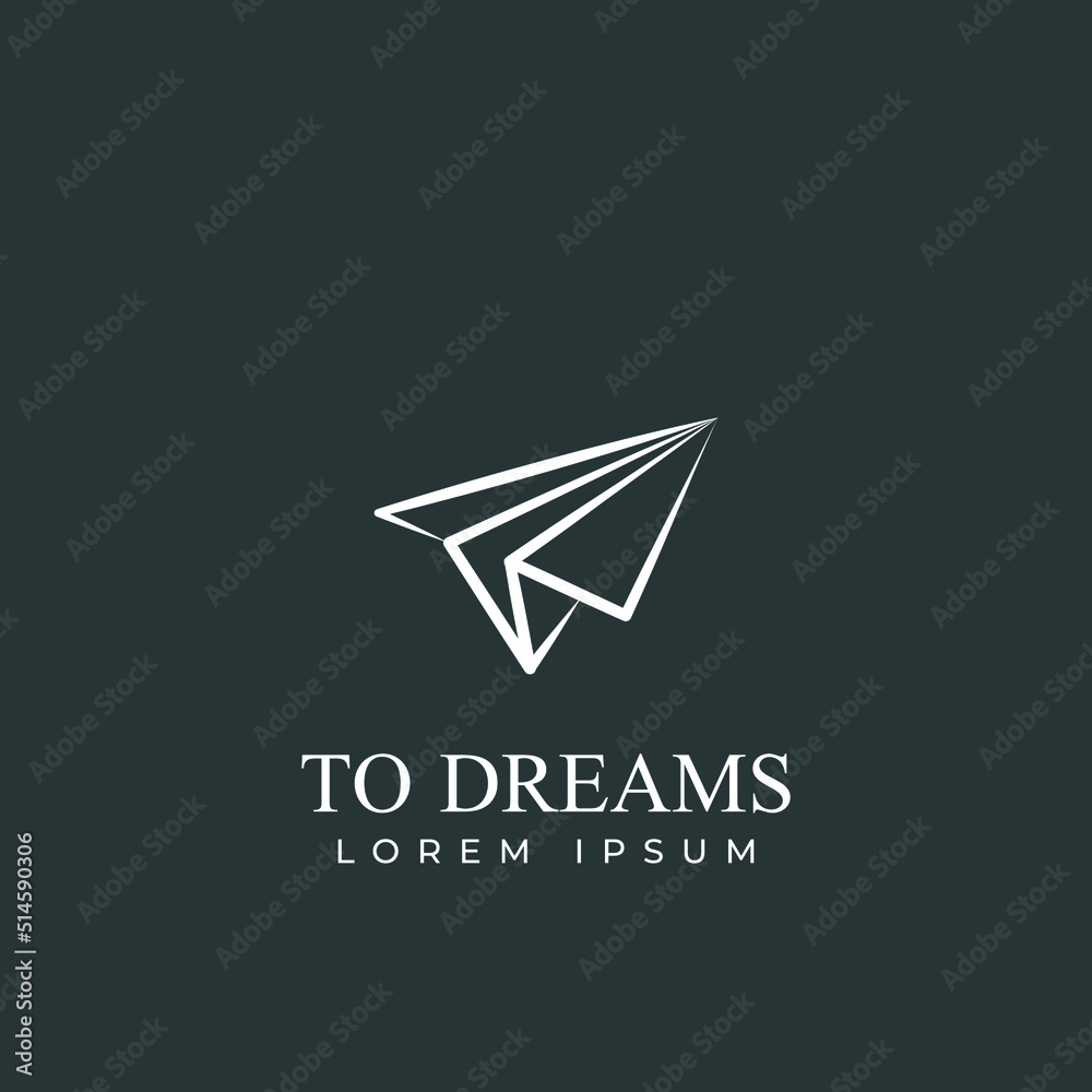 Paper plane logo design template Stock Vector | Adobe Stock