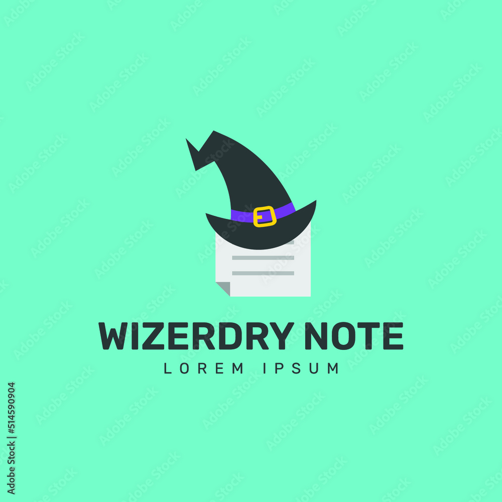 Wizardry paper logo design template Stock Vector | Adobe Stock