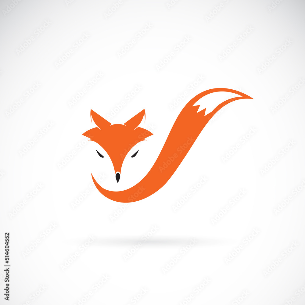 Vector of a fox head design on white background. Easy editable layered ...