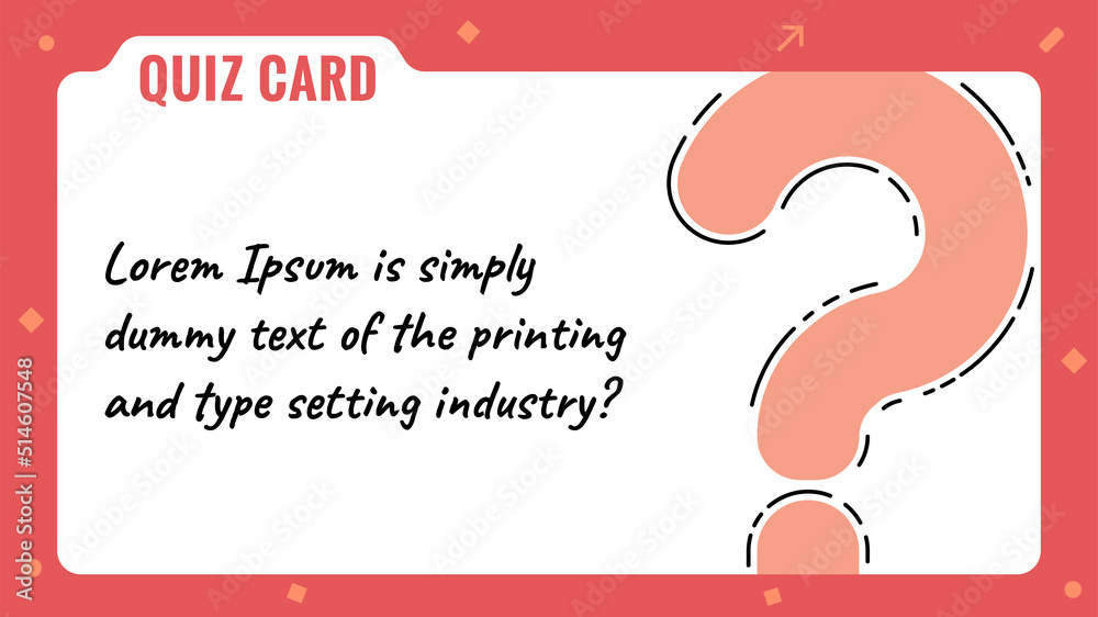 Quiz card, Question mark, Quiz game template & background, Voting, Team ...