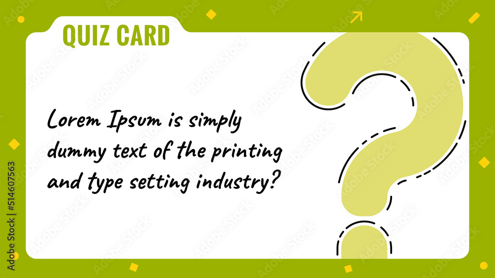 Quiz card, Question mark, Quiz game template & background, Voting, Team ...