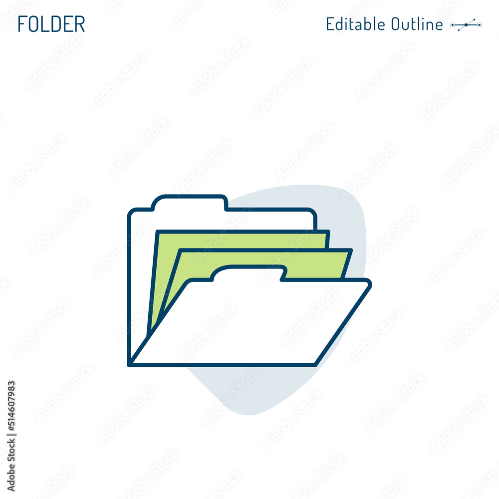 File folder icon, Document icon, Event organizer document, Business ...