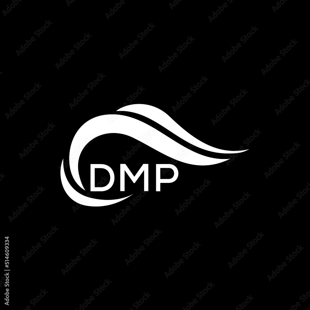 Vecteur Stock DMP letter logo. DMP best black ground vector image. DMP ...