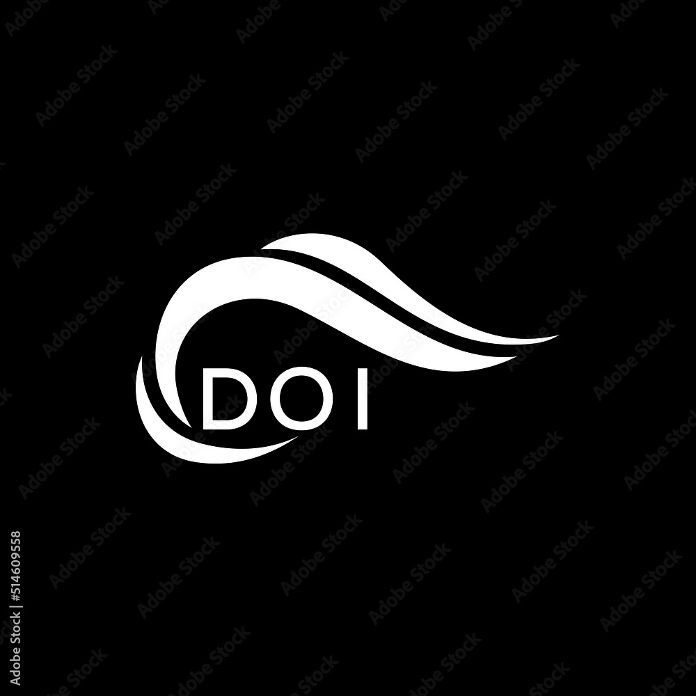 DOI letter logo. DOI best black ground vector image. DOI letter logo ...