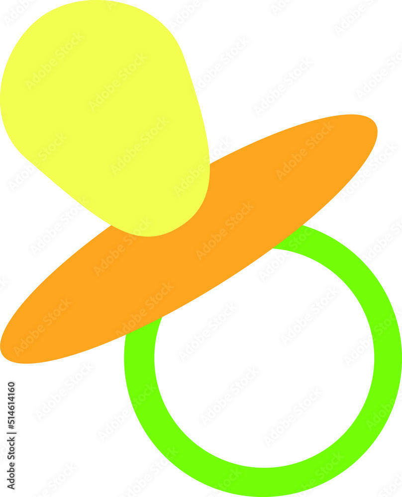 Vector illustration of the baby pacifier in cartoon style Stock Vector ...