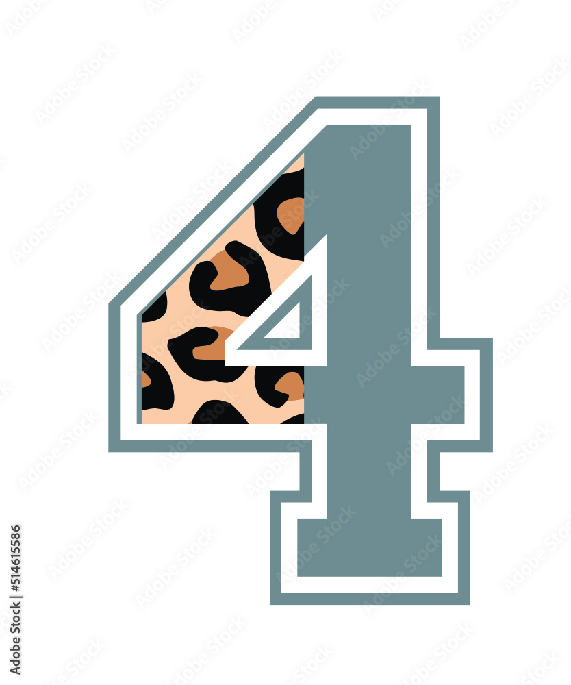 Varsity font svg, College font svg, half Leopard varsity font letters ...