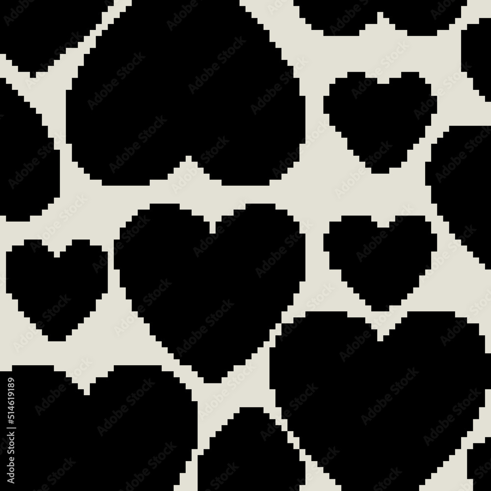 Pixel hearts, pixel art design 8 bit. Pixel vector illustration, Hearts ...