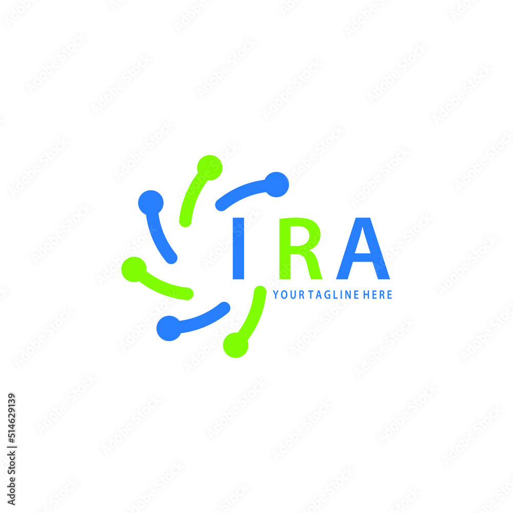 Vetor de IRA logo design initial creative letter logo. IRA unique letter logo design. IRA vector ...