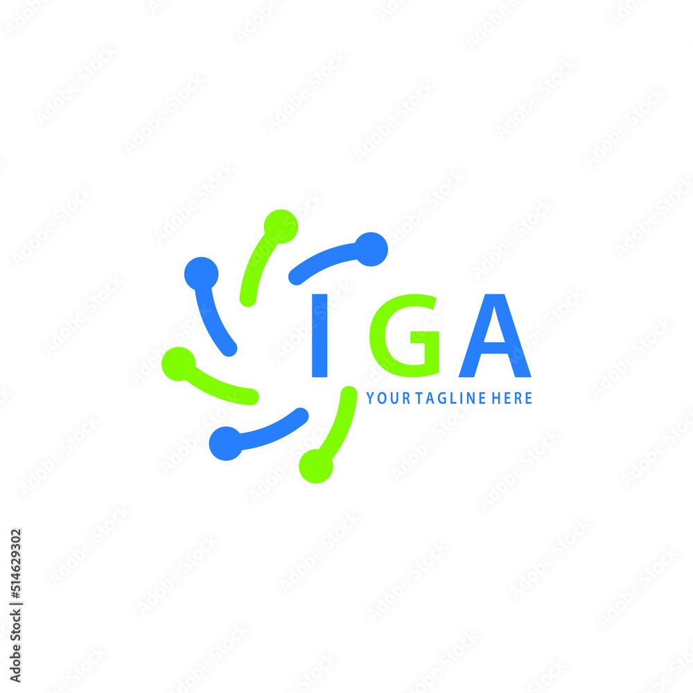 IGA logo design initial creative letter logo. IGA unique letter logo ...