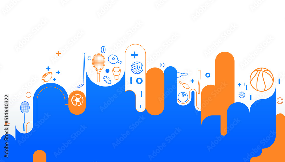 Sports background design with abstract futuristic template. Vector ...