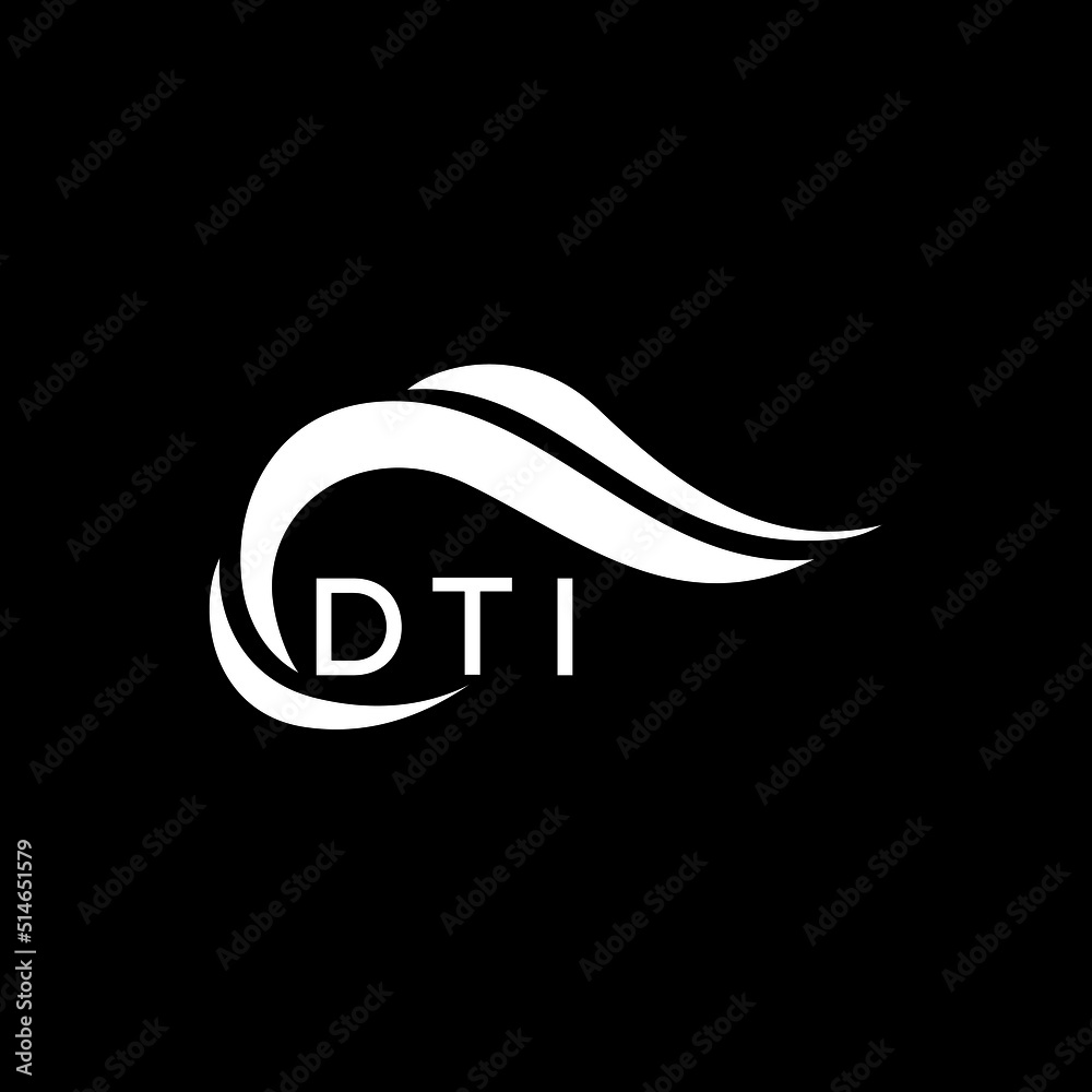 Vecteur Stock DTI letter logo. DTI best black ground vector image. DTI ... Vecteur Stock DTI letter logo. DTI best black ground vector image. DTI ...