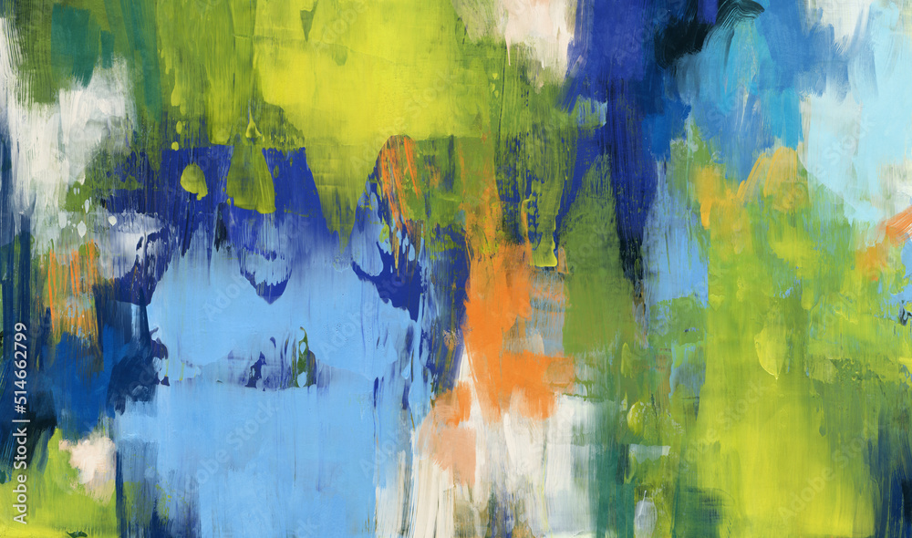 Colourful abstract painting. Versatile artistic image for creative ...