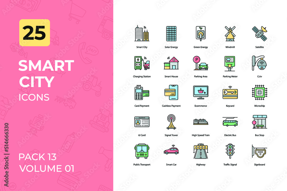 Smart City Icons Collection. Set contains such Icons as Solar Energy ...