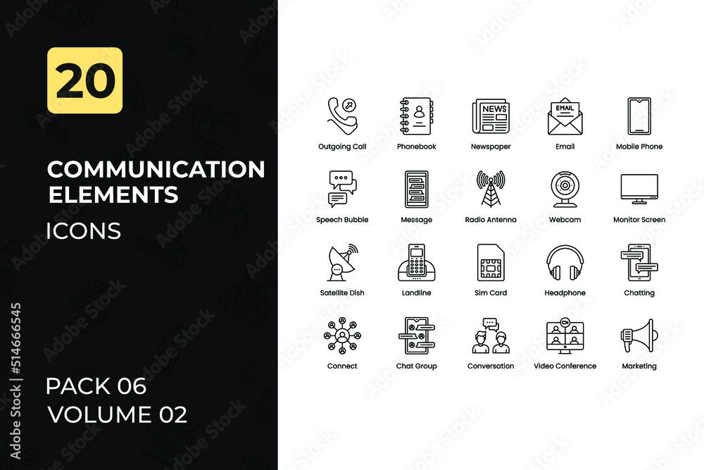 Communication icons Collection. Set contains such Icons as Outgoing ...