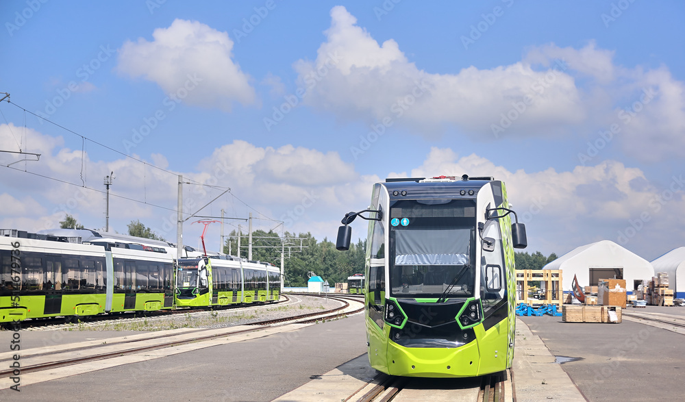 Inside the carriage assembly plant. Production workshop for the ...