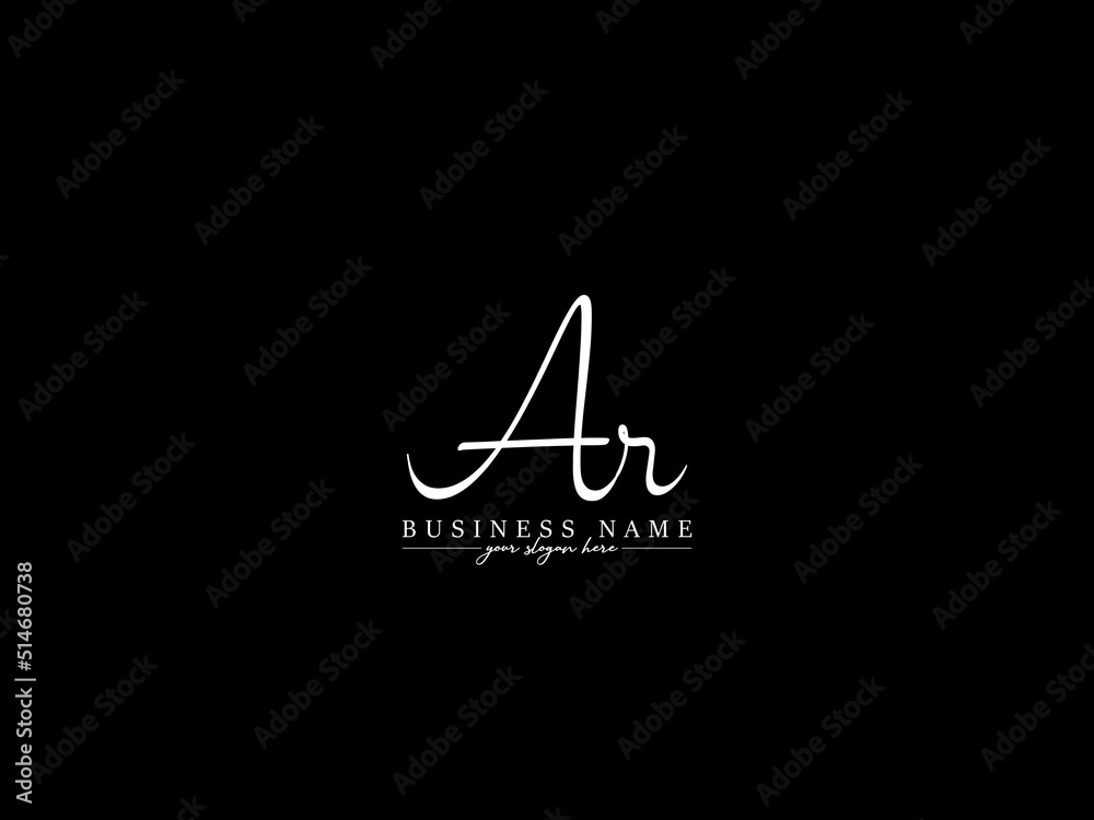 Alphabet AR Signature Logo, Creative Ar ra Logo Letter Vector With ...