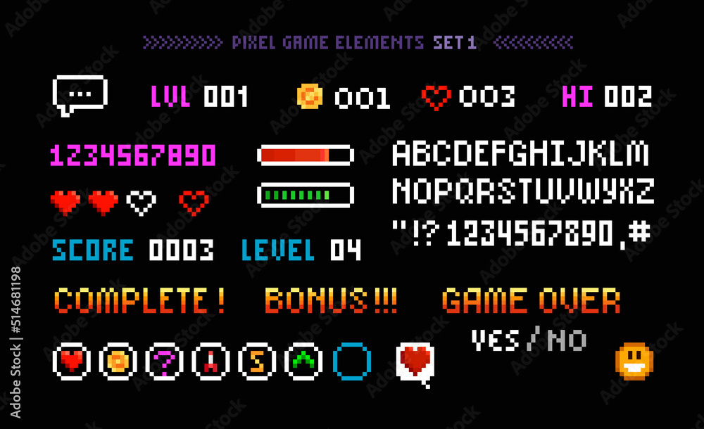 Retro Video Game Icons