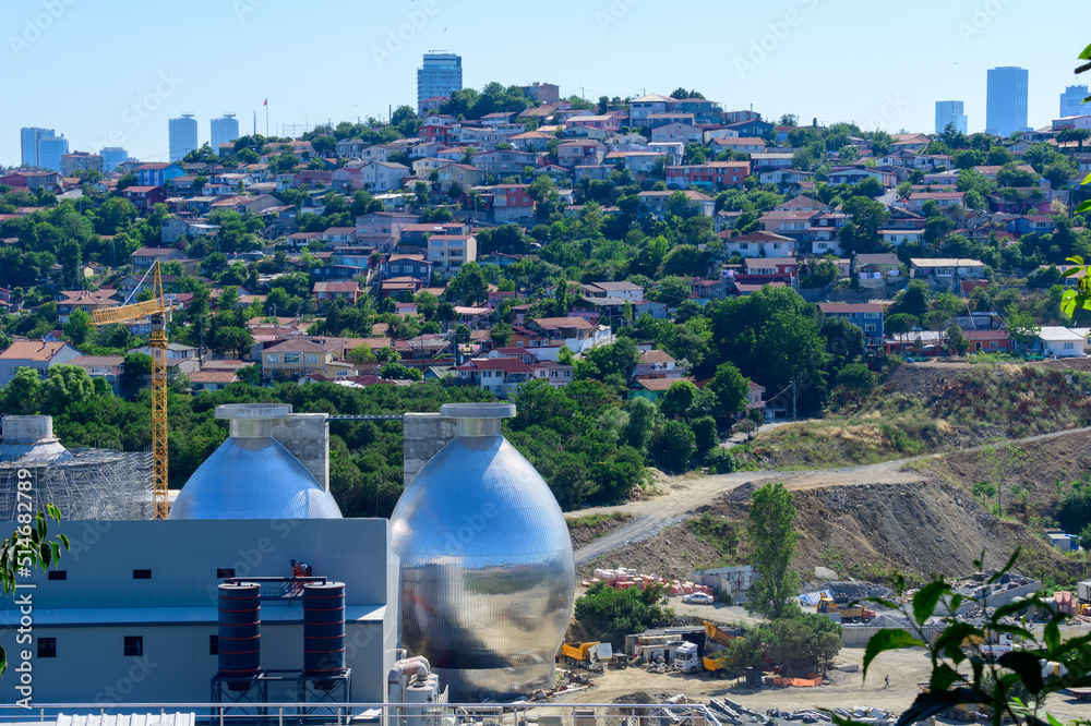 One of the biggest water tanks in Istanbul is the newly built gigantic ...