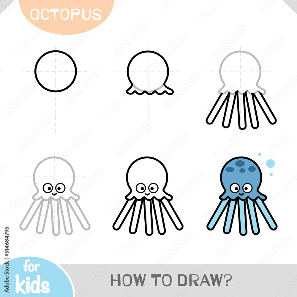 How To Draw An Octopus Drawing Lesson For Kids Step By Step – Themeroute