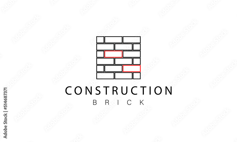 Brick logo design concept for planning and structure. Stock Vector ...