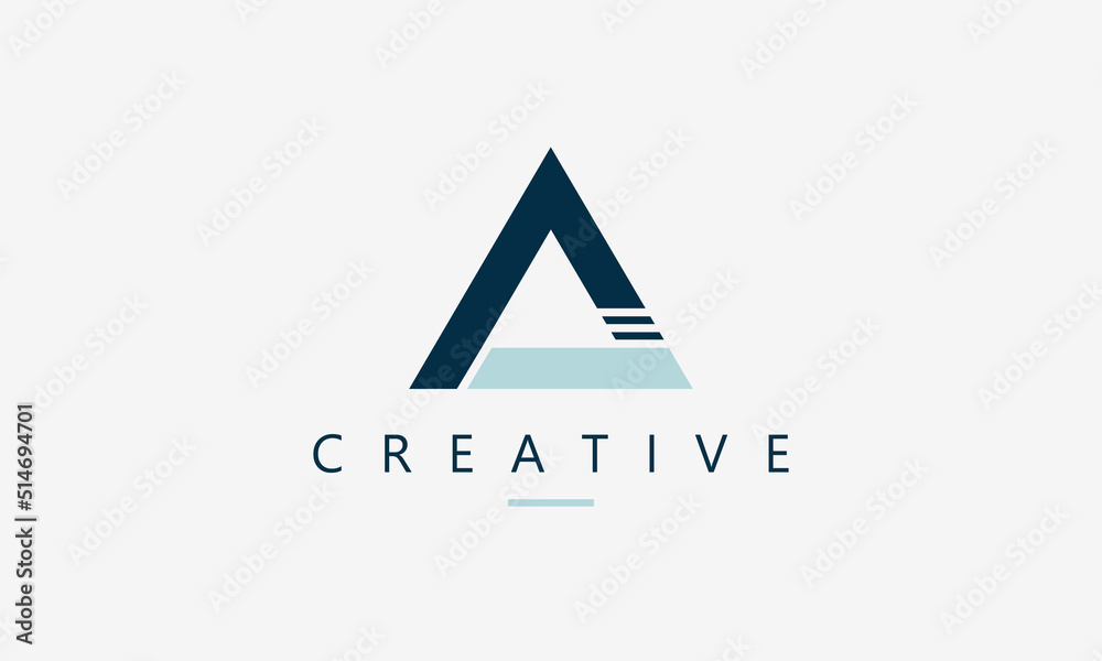 Simple triangle logo design template for business identity. Stock ...