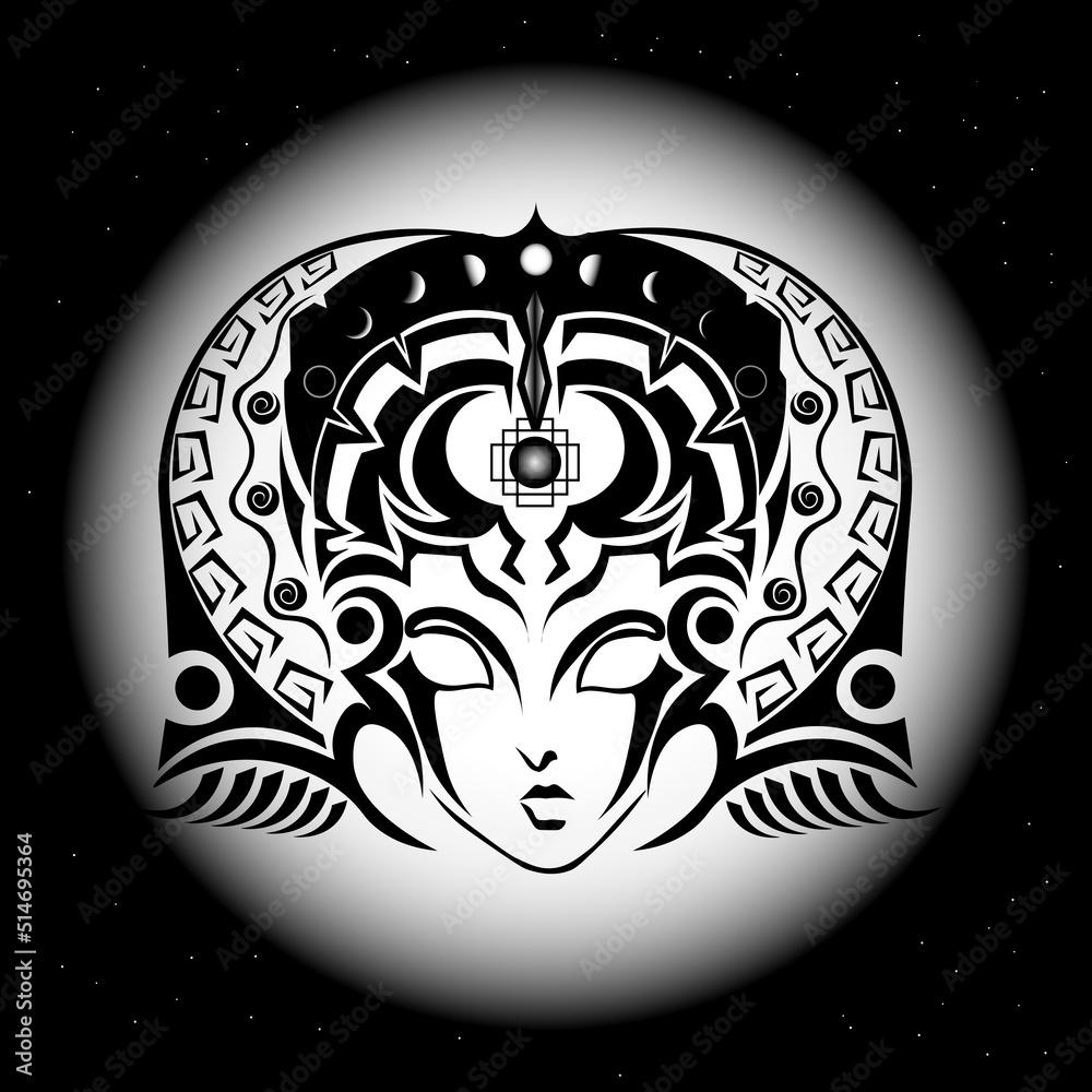 representation of the lunar goddess in Inca mythology Stock ...