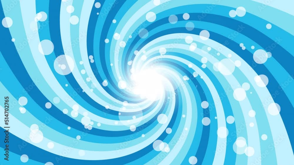 Blue radial lines spin around the center of a 4K background with shiny ...