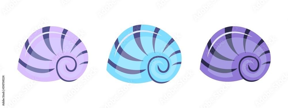 Colorful shellfish symbol isolated on white background. Vector ...