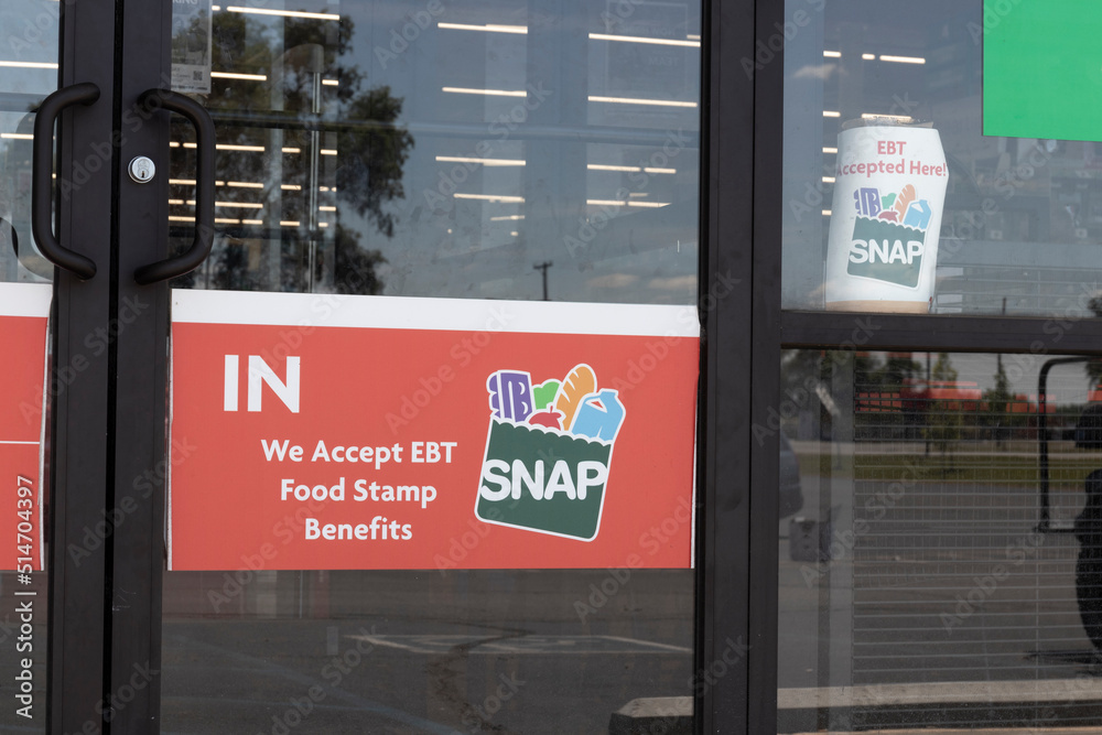 SNAP and EBT Accepted here sign. SNAP and Food Stamps provide nutrition ...