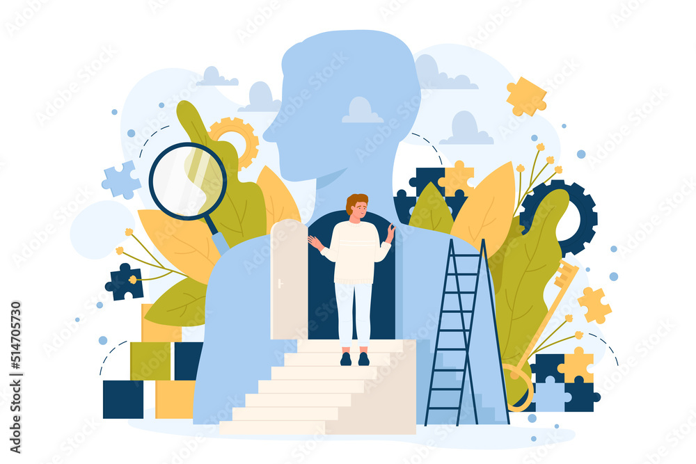 Open mind for future career, communication, business growth and success ...