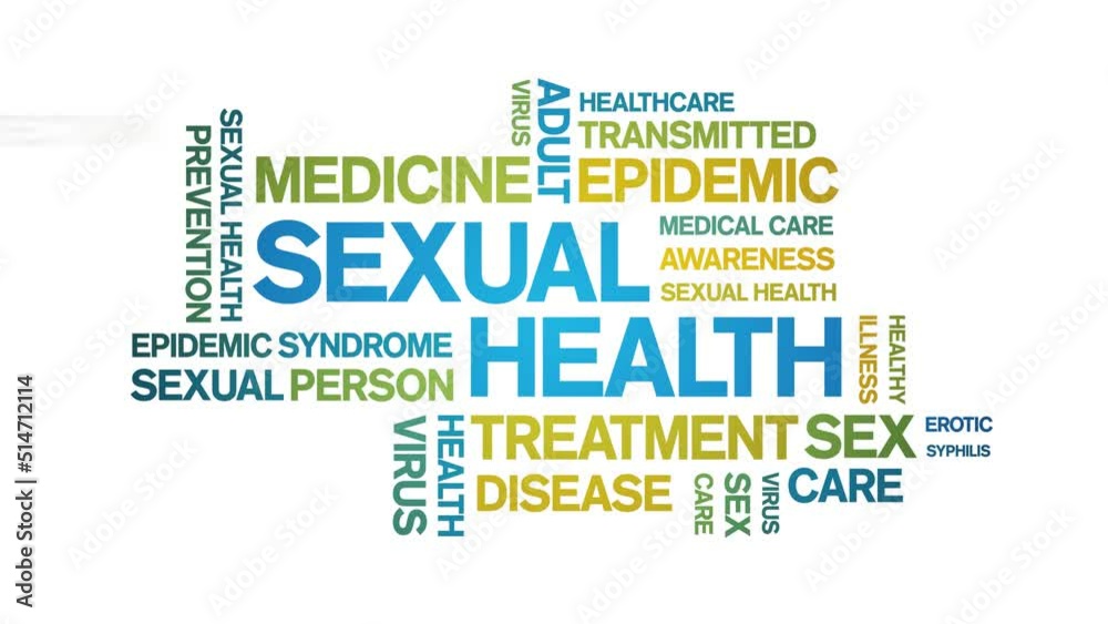 Sexual Health animated tag word cloud;text design animation kinetic ...