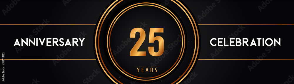 25 Years Anniversary Celebration Template Design Vector. Premium Design ...